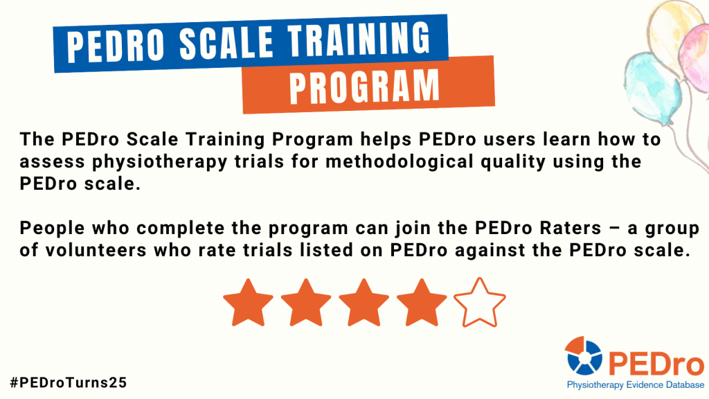 PEDro Scale Training Program - PEDro