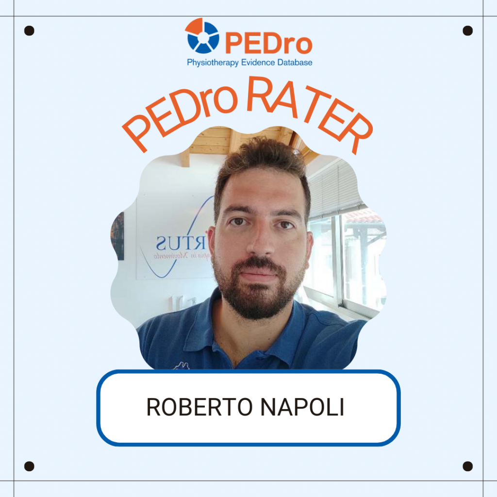 What’s it like to be a PEDro Rater - Roberto Napoli - PEDro